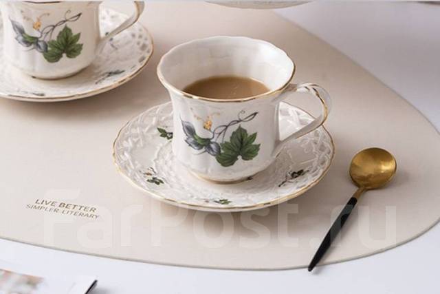 Фарфоровая чайная пара 180 мл новый в наличии Цена 2 500₽ во Владивостоке