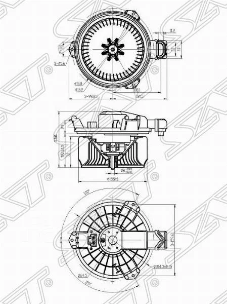 Мотор Печки ST-87103-42090 для Toyota производитель SAT Китай 87103 ...