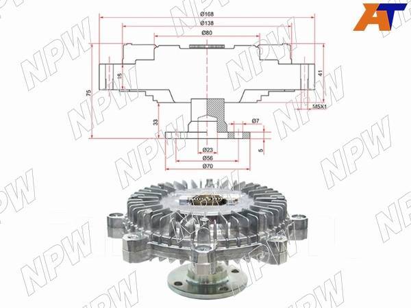 Вискомуфта Mitsubishi L200, Mitsubishi L200 86-96, Mitsubishi L200 96 ...