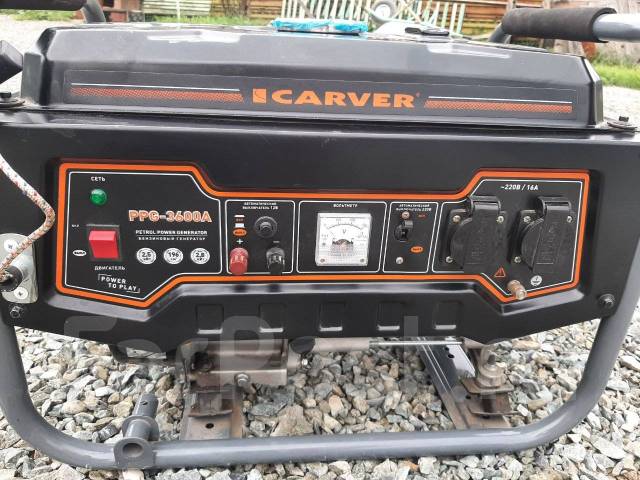 Генератор бензиновый Carver PPG-3600A, 2.8кВт, б/у, в наличии. Цена: 15 ...