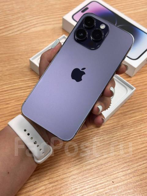 IPhone 14 Pro Max 256 gb Deep Purple. акб 88, 6.70", фиолетовый, 4G LTE, б/у, в наличии. Цена ...