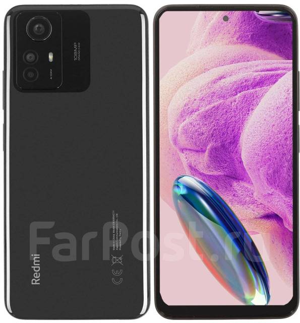 Смартфон Xiaomi Redmi Note 12S 8/256 ГБ черный, 6.43", моноблок, 3G, 4G ...