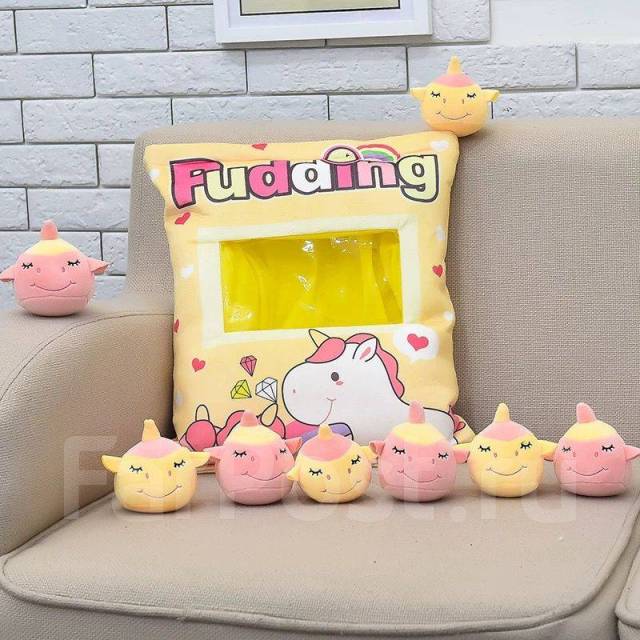 Мягкая игрушка подушка Pudding Пудинг. Единорожки, новый, в наличии ...