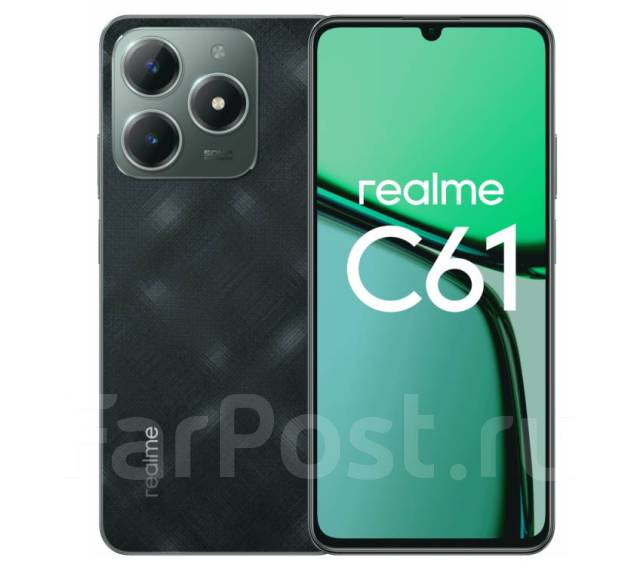 Смартфон Realme C61, 256 гб, 6.74", зеленый, 3G, 4G LTE, Dual-SIM, новый, под заказ. Цена: 13 ...