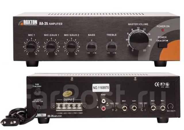 Усилитель Roxton AA-35, новый, в наличии. Цена: 12 000₽ во Владивостоке