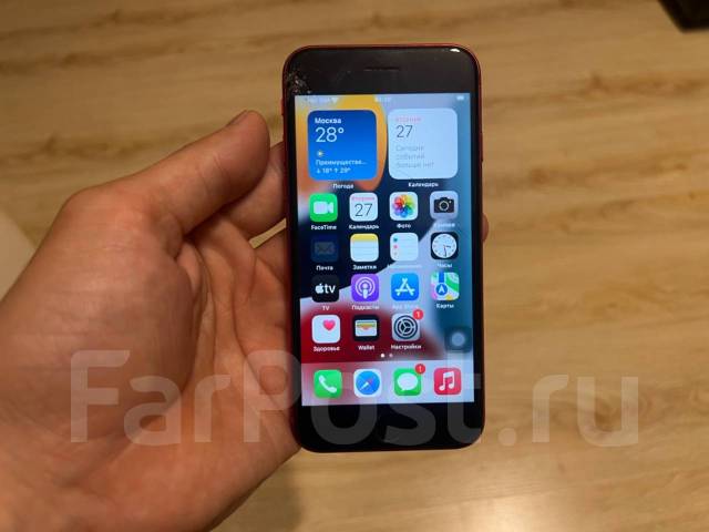 IPhone SE 2020 64, 64 гб, 4.70", моноблок, красный, 3G, 4G LTE ...