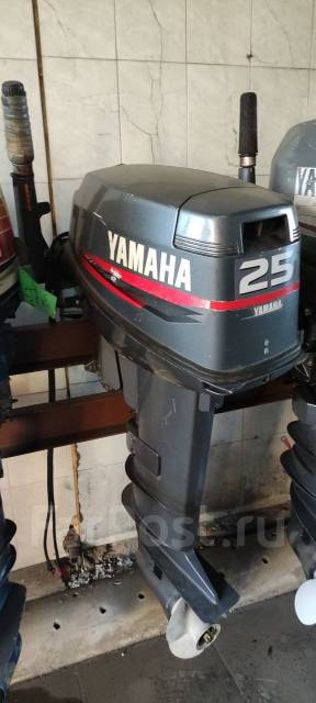 Лодочный мотор Yamaha 25 6L2, 25,00 л.с. L (508 мм), 2006 год, бензиновый, 2-тактный, румпельное ...