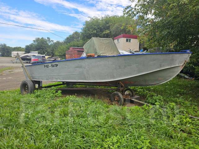 Прогресс 4 с мотором, подвесной, бензин, 40,00 л.с. лодка, алюминиевый ...