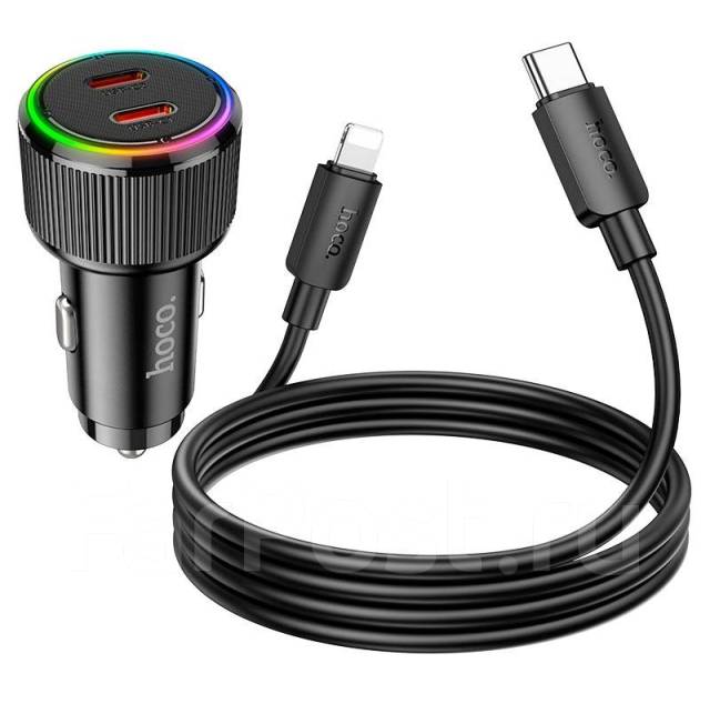 Автомобильное зарядное устройство АЗУ Hoco NZ14B Guerrero 50W Type-C 2 ...