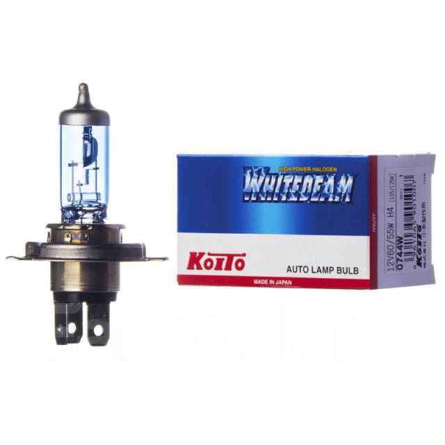 Лампа высокотемпературная Koito Whitebeam Premium H4 12V 60/55W (135/125W) 4500K (уп. 1 шт. ) H4 ...