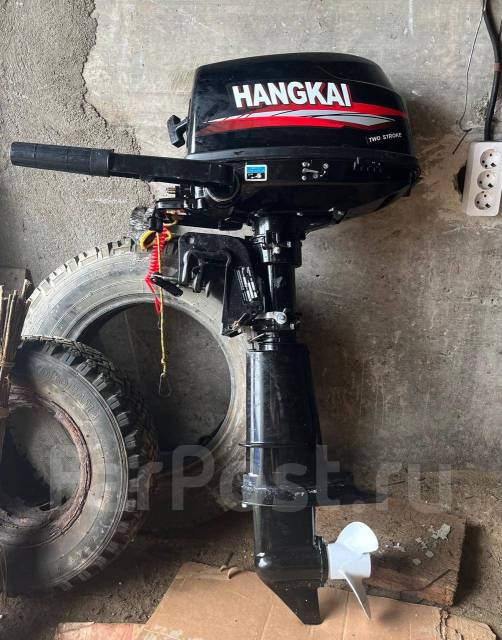 Лодочный мотор, Hangkai, 6,00 л.с. S (381 мм), 2024 год, бензиновый, 2-тактный, румпельное ...
