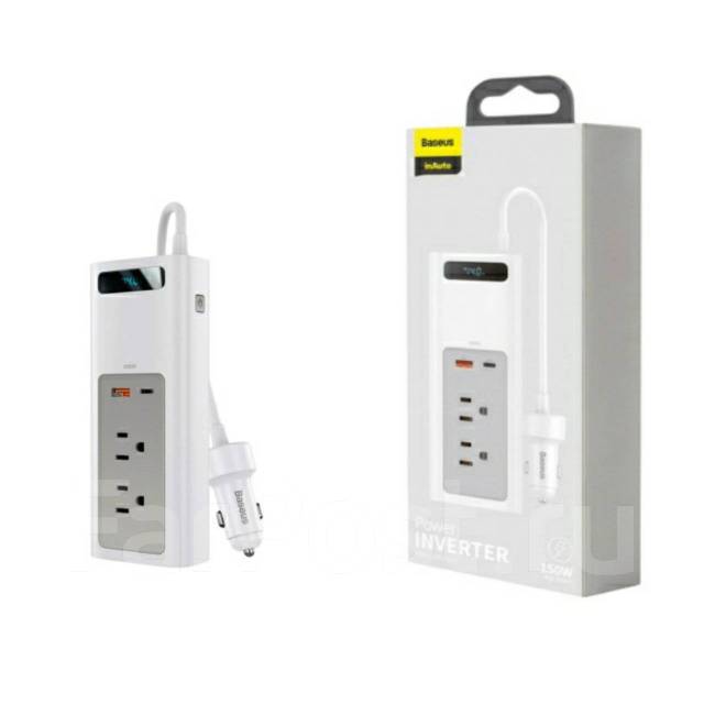 Автомобильный инвертор Baseus BS-CI15-1 преобразователь 110V 150W купить во Владивостоке по цене ...