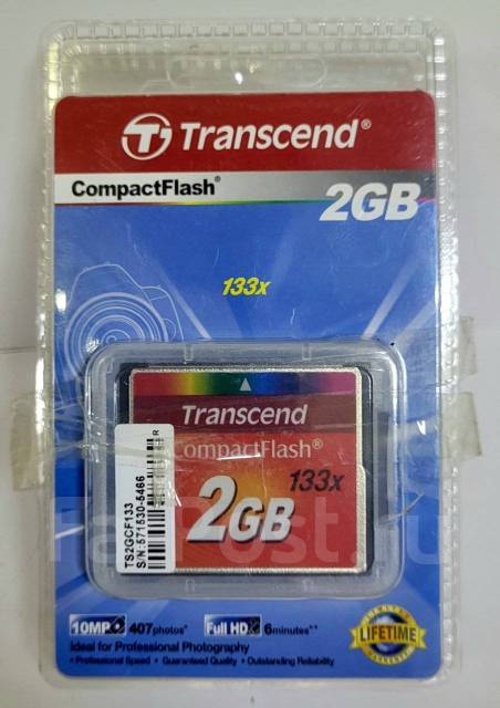 Карта памяти Compact Flash 2Gb Transcend, 2 Гб, новый, в наличии. Цена ...