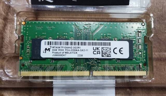 SO-DIMM DDR4 3200 8GB, 8 гб, б/у, в наличии. Цена: 1 000₽ в Артеме