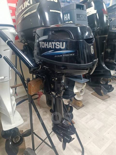 Лодочный мотор Tohatsu MFS6, 2017г 4-х тактный, нога "S, 6,00 л.с. S (381 мм), бензиновый, 4 ...