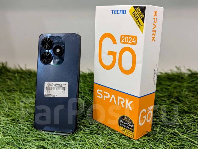 Tecno Spark Go 2024 4 128gb Как новый Гарантия 6 56 моноблок черный 4g Lte б у в