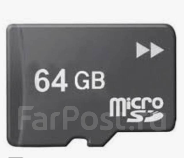 Microsd 64 gb карта памяти, 64 Гб, б/у, в наличии. Цена: 450₽ в Уссурийске