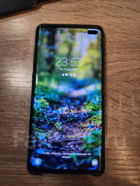 Samsung Galaxy S10+, 128 гб, 6.40", моноблок, черный, 3G, 4G LTE, Dual-SIM, NFC, б/у, в наличии ...