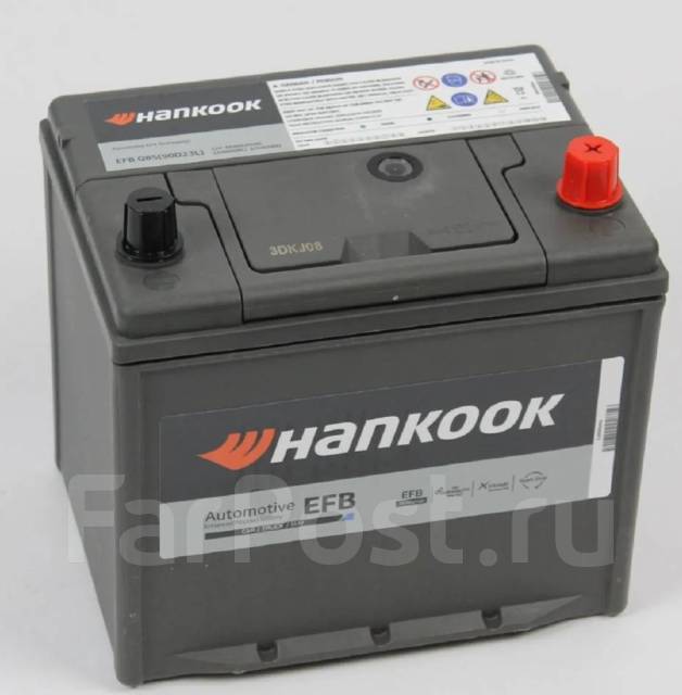 Аккумулятор Hankook Q-85/90D23L 65Ач 480А EFB Start-Stop, обратная (левое), 65 А.ч. 670 А. корея ...
