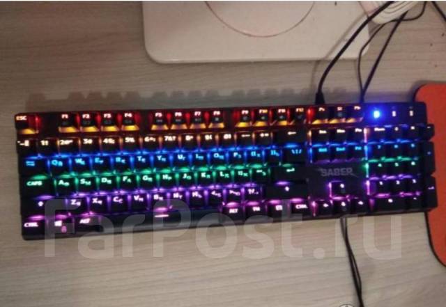 Игровая, механическая клавиатура Dexp Saber, USB, б/у, в наличии. Цена: 690₽ в Хабаровске