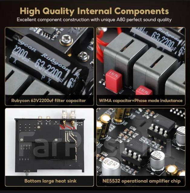 *Akh* Цифровой усилитель мощности Aiyima A80 с ЦАП и Bluetooth 5.1, новый, под заказ. Цена: 17 ...