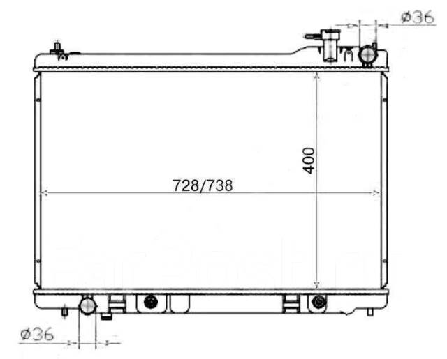 Радиатор Nissan Skyline 2002- V35 VQ35DE Китай 21460-AQ800 21460-AM900 ...