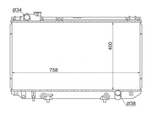 Радиатор Toyota Aristo 1991- S14# 2JZGE Китай купить в Комсомольске-на ...