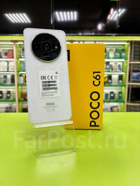 Xiaomi Poco C61 3/64Gb 5000mAh 6.78" РФСеть, 64 гб, 6.71", моноблок, белый, 3G, 4G LTE, Dual-SIM ...