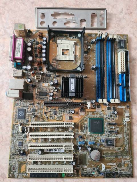 Материнка сокет478 ASUS P4P800SE рабочая, б/у, в наличии. Цена: 500₽ во ...