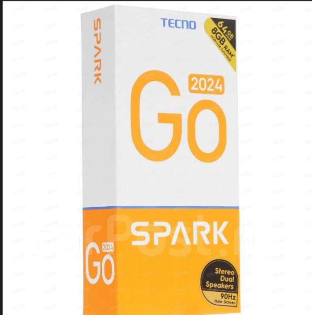 Tecno Spark GO 2024 64 ГБ, 64 гб, 6.56", моноблок, 3G, 4G LTE, Dual-SIM, Защищенный, б/у, в ...