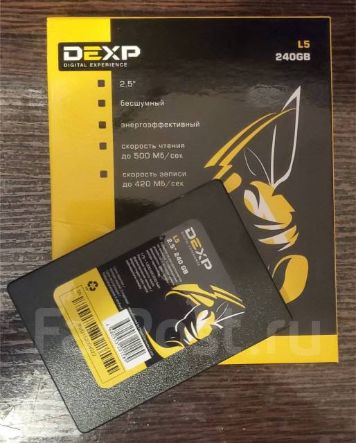 SSD 2.5 Sata Dexp 240 Gb, 240 Гб, новый, в наличии. Цена: 1 490₽ во Владивостоке