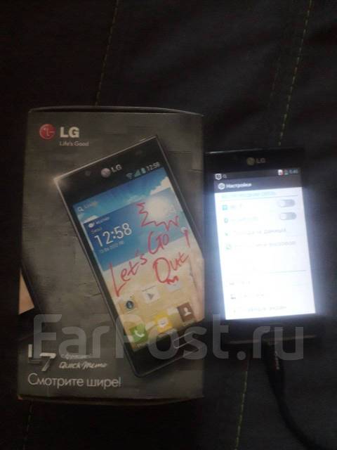 Мобильный телефон LG-P705, LG Optimus L7, до 8 гб, 4.30", моноблок, черный, 3G, б/у, в наличии ...