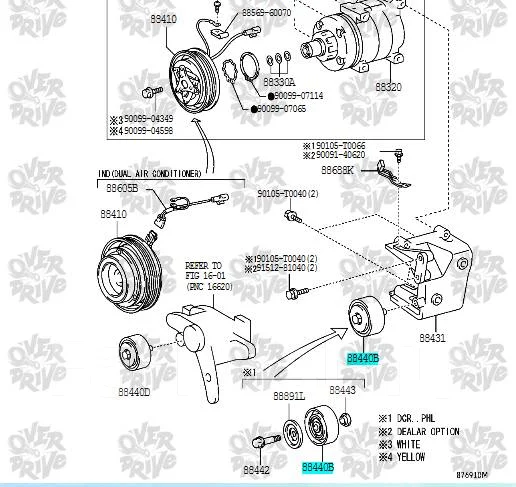 Ролик обводного ремня 88440-35140 оригинал Toyota 88440-0K381 купить во ...