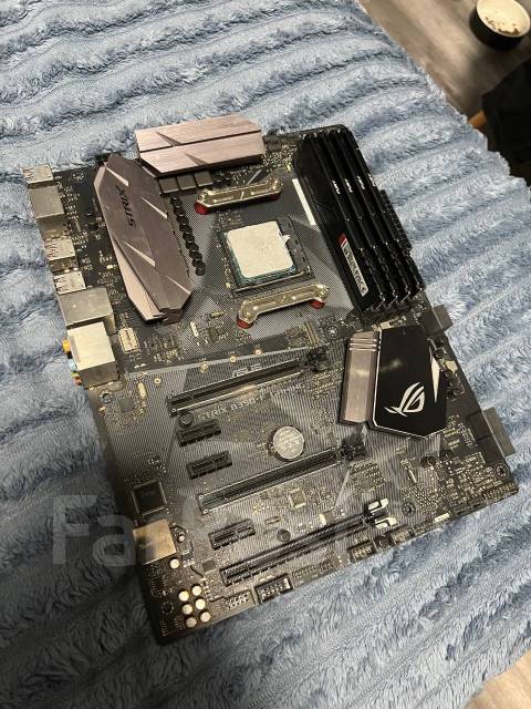 Материнская плата + процессор + ОЗУ + Блок Питания, AMD B350, Asus, б/у ...