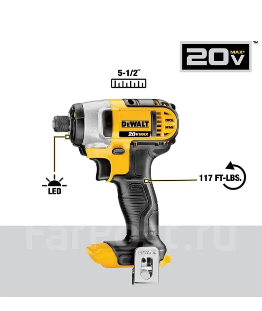 Винтоверт Оригинал Dewalt 20V DCF885, от аккумулятора, Li-Ion (Литий ...