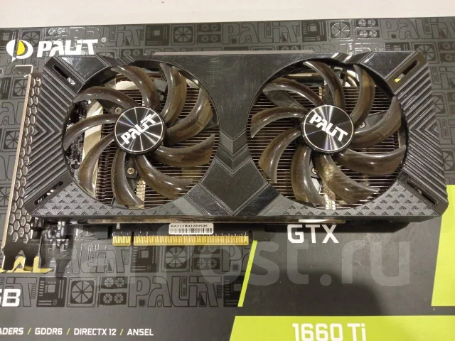 Palit GeForce GTX 1660 Ti Dual, б/у, в наличии. Цена: 12 000₽ во ...