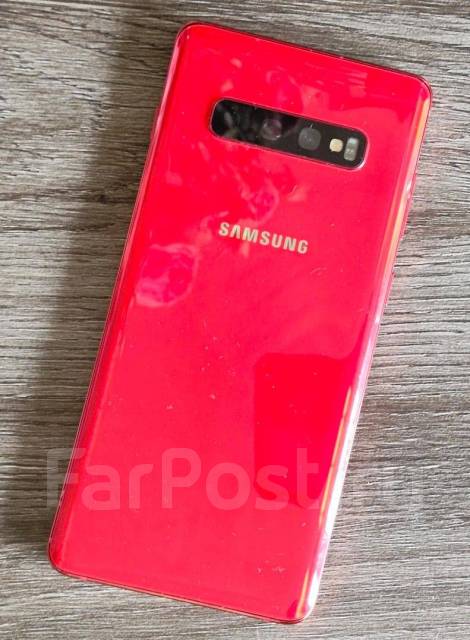 Samsung S10 Plus 128gb red, 6.40", моноблок, красный, 3G, 4G LTE, Dual-SIM, NFC, б/у, в наличии ...