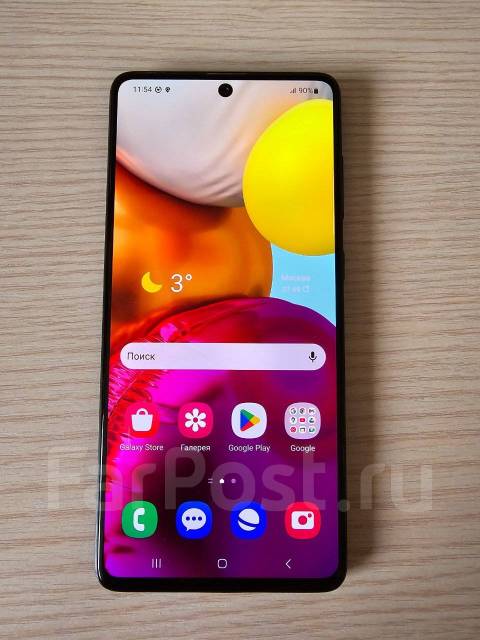 Samsung Galaxy A71, 128 гб, 6.70", моноблок, черный, 4G LTE, Dual-SIM ...