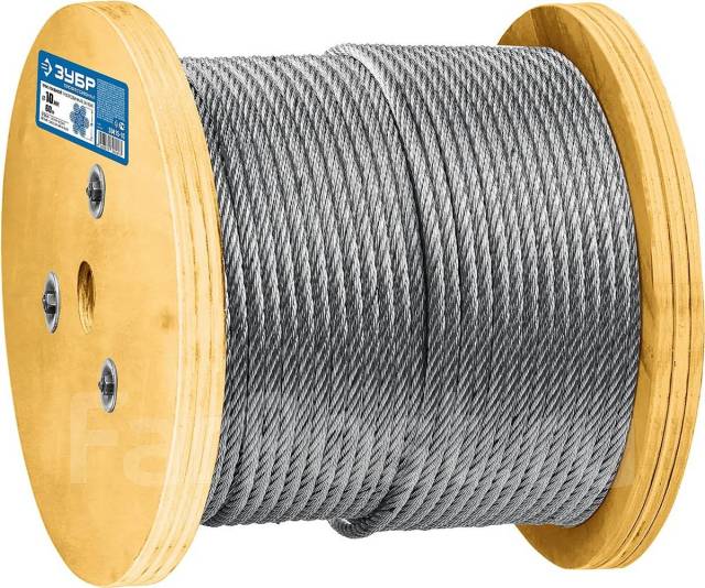 ЗУБР DIN 3060, свивка 6 х 19 + IWR, 10 мм, L 60 м, грузоподъемный ...