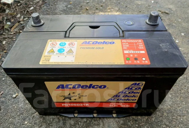 Аккумулятор 105D31 R, ACDelco, прямая (правое), 90 А.ч. 750 А. корея, б ...