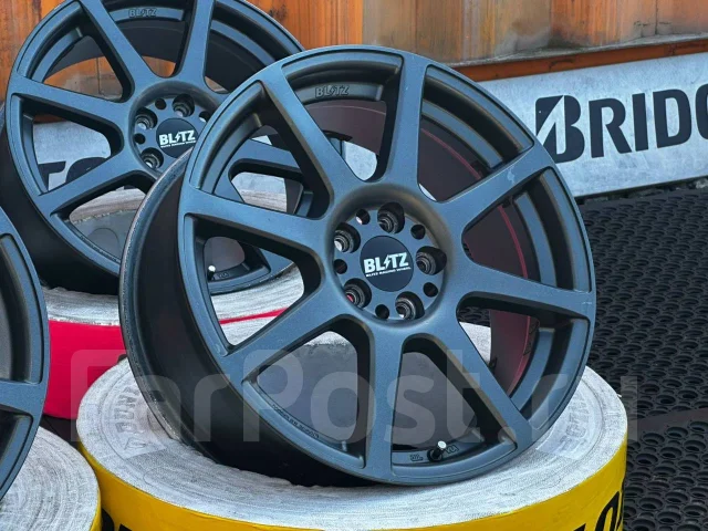 8,9кг! Original Blitz Racing Wheel BRW Profile 08 Black Matt Blue R17 ...