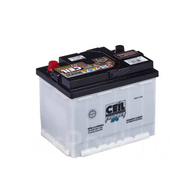 Аккумулятор CEIL. Ёмкость 60Ah, Пусковой ток 560A, 243*175*190, 2024 ...