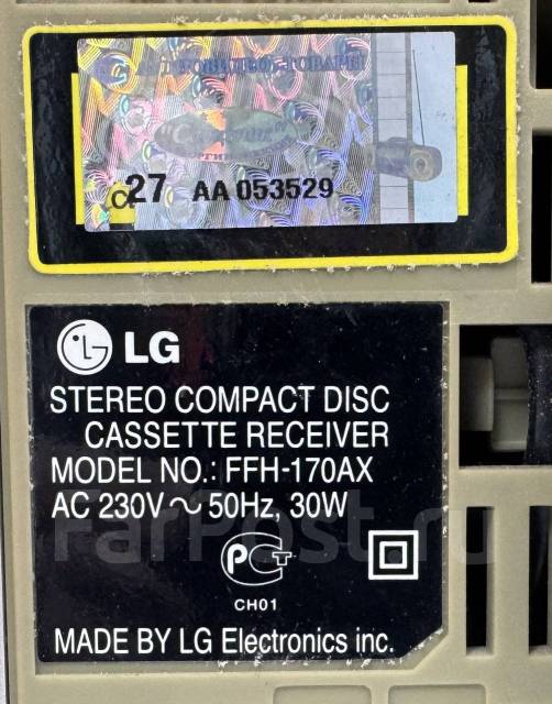 LG FFH-170AX музыкальный центр неисправный. Доставка, б/у, в наличии. Цена: 700₽ в Хабаровске
