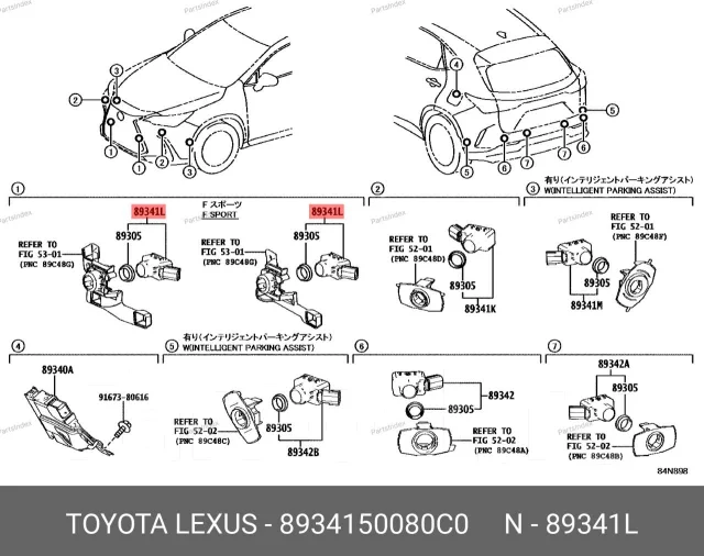 Датчик парковки – 8934150080C0 Toyota – Toyota купить во Владивостоке ...